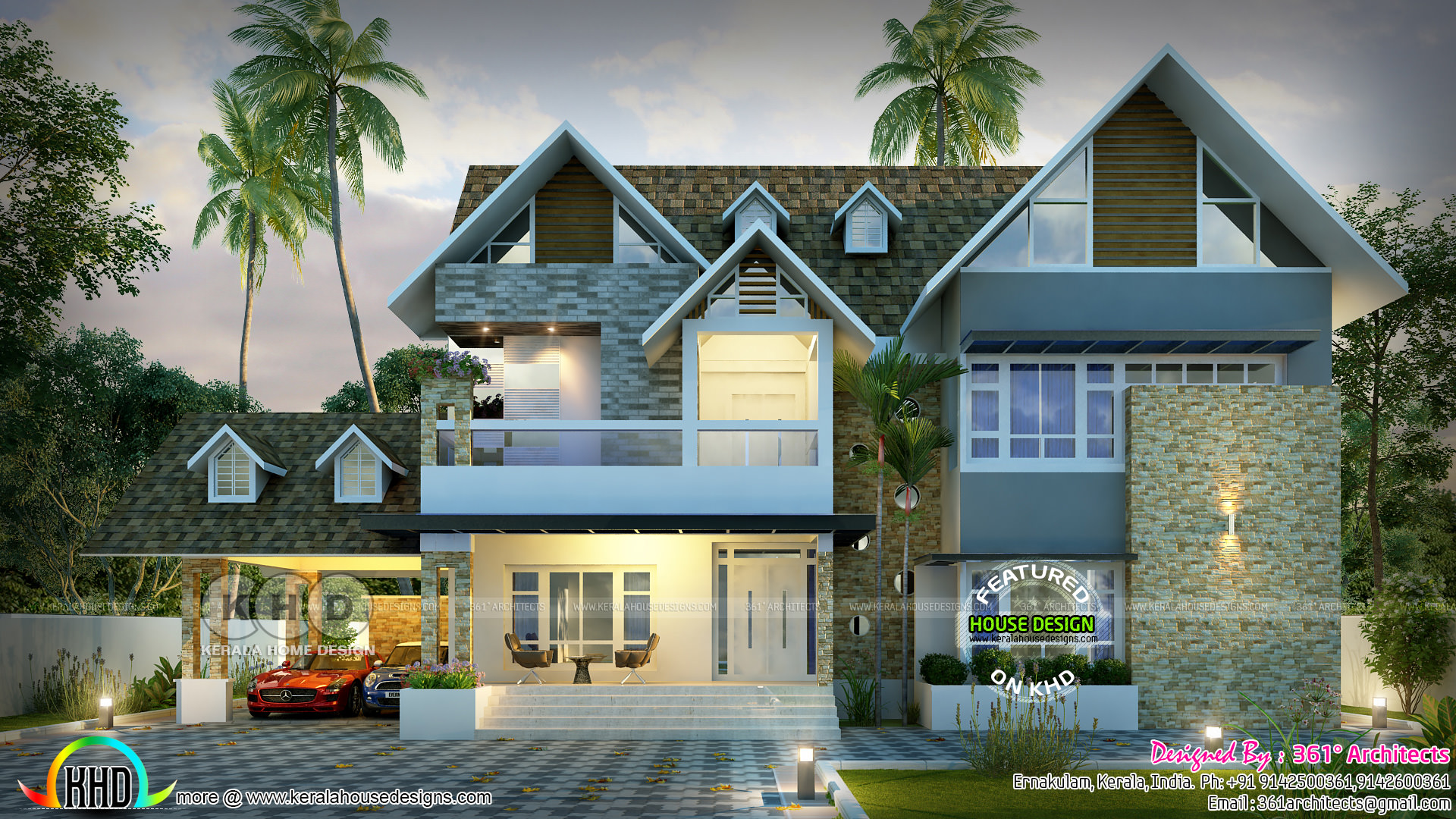 Awesome European model 5 bedroom home - Kerala Home Design and Floor ...