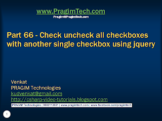 Sql server, .net and c# video tutorial: Part 66 - Check uncheck all checkboxes with another ...