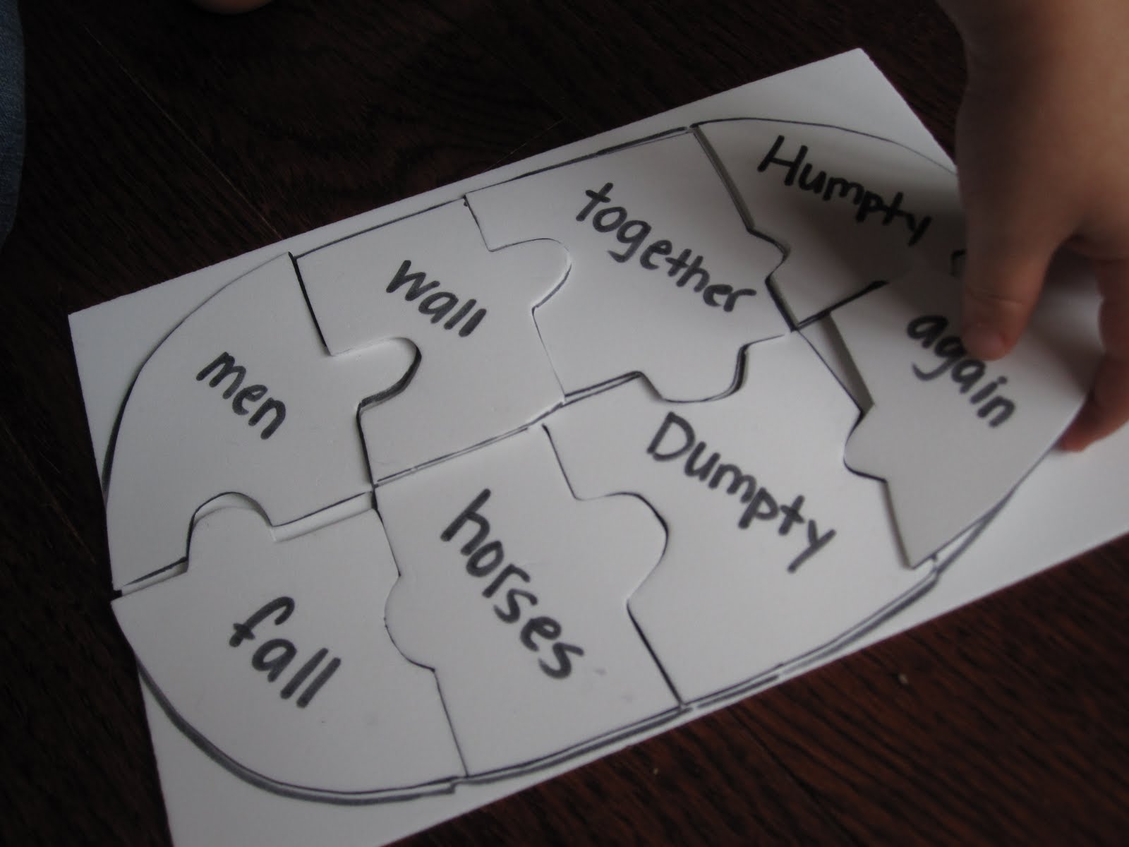 Toddler Approved!: Humpty Dumpty Word Puzzle