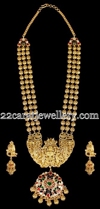 Gold Patakam Haram with Bangles - Jewellery Designs