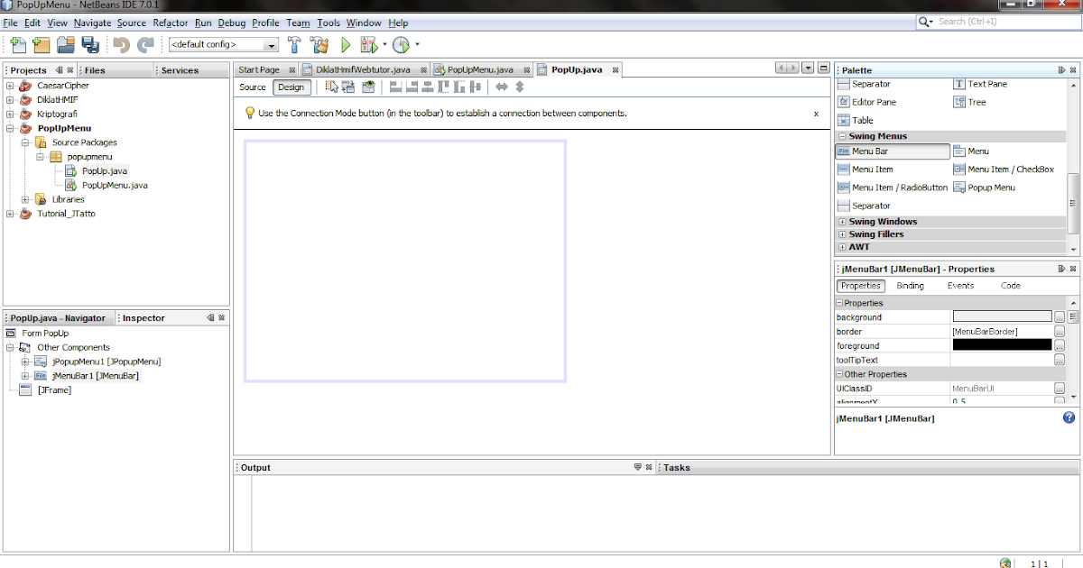 Menubar pada Netbeans