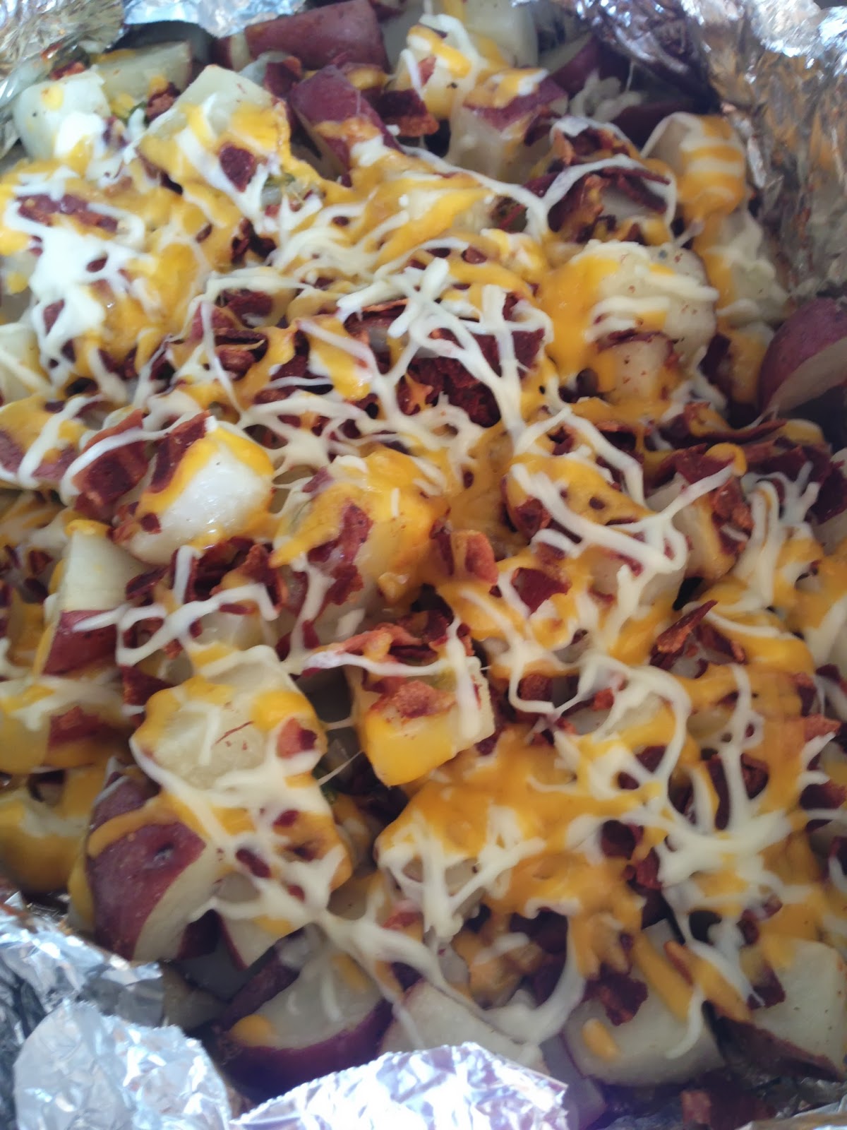 Savory Sweet and Satisfying: Three Cheese Potatoes