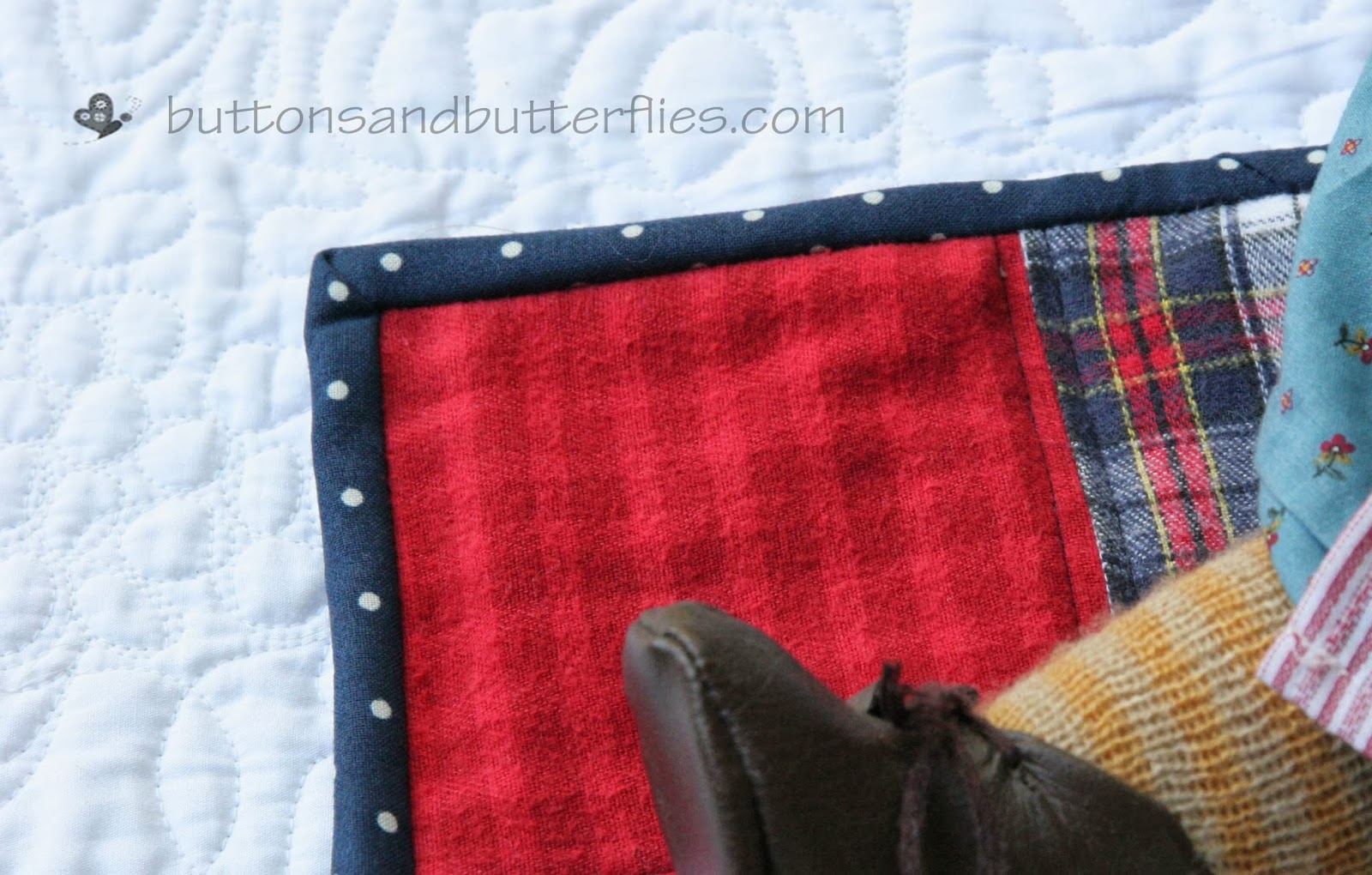 Buttons and Butterflies: Memory Doll Quilt