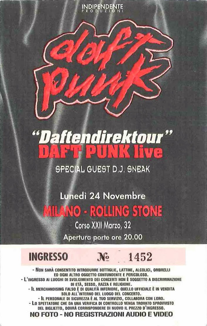 LIFE & CONCERTS : 109. 24 novembre 1997 - DAFT PUNK