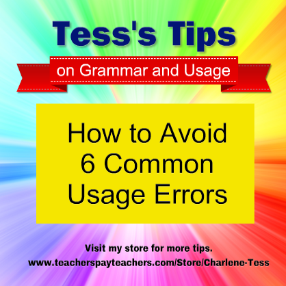 Books by Charlene Tess: How to Avoid Six Common Usage Errors