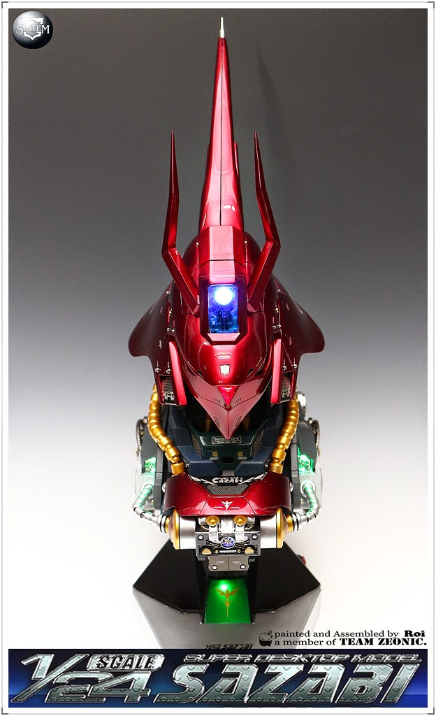 GUNDAM GUY: 1/24 Sazabi Head - Painted Build