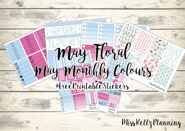 May Floral - May Monthly Colour Weekly Kit #FreePrintableStickers ...
