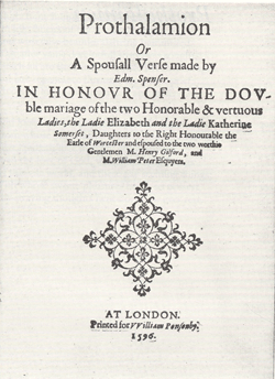 Serendipity Uploaded: Prothalamion – Edmund Spenser