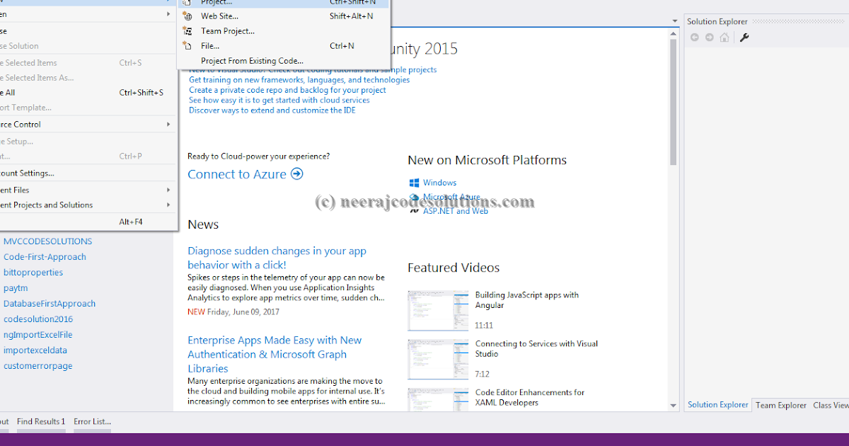 Entity Framework Model First Approach In Mvc Neeraj Code Solutions Cmvcjavascript