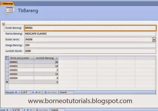 Cara Membuat Form Barang Di Ms Access 2007 - Borneotutorials.blogspot.com