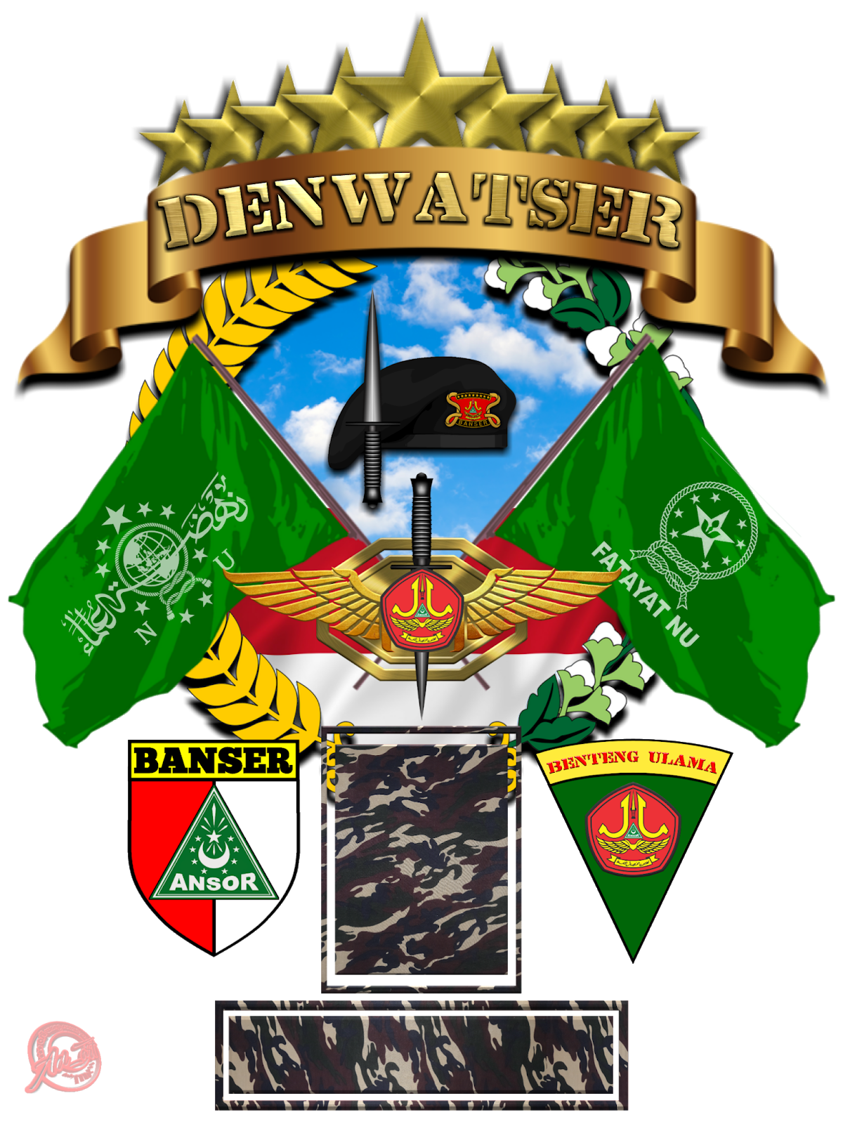 Banser Tulungagung: vector frame denwatser