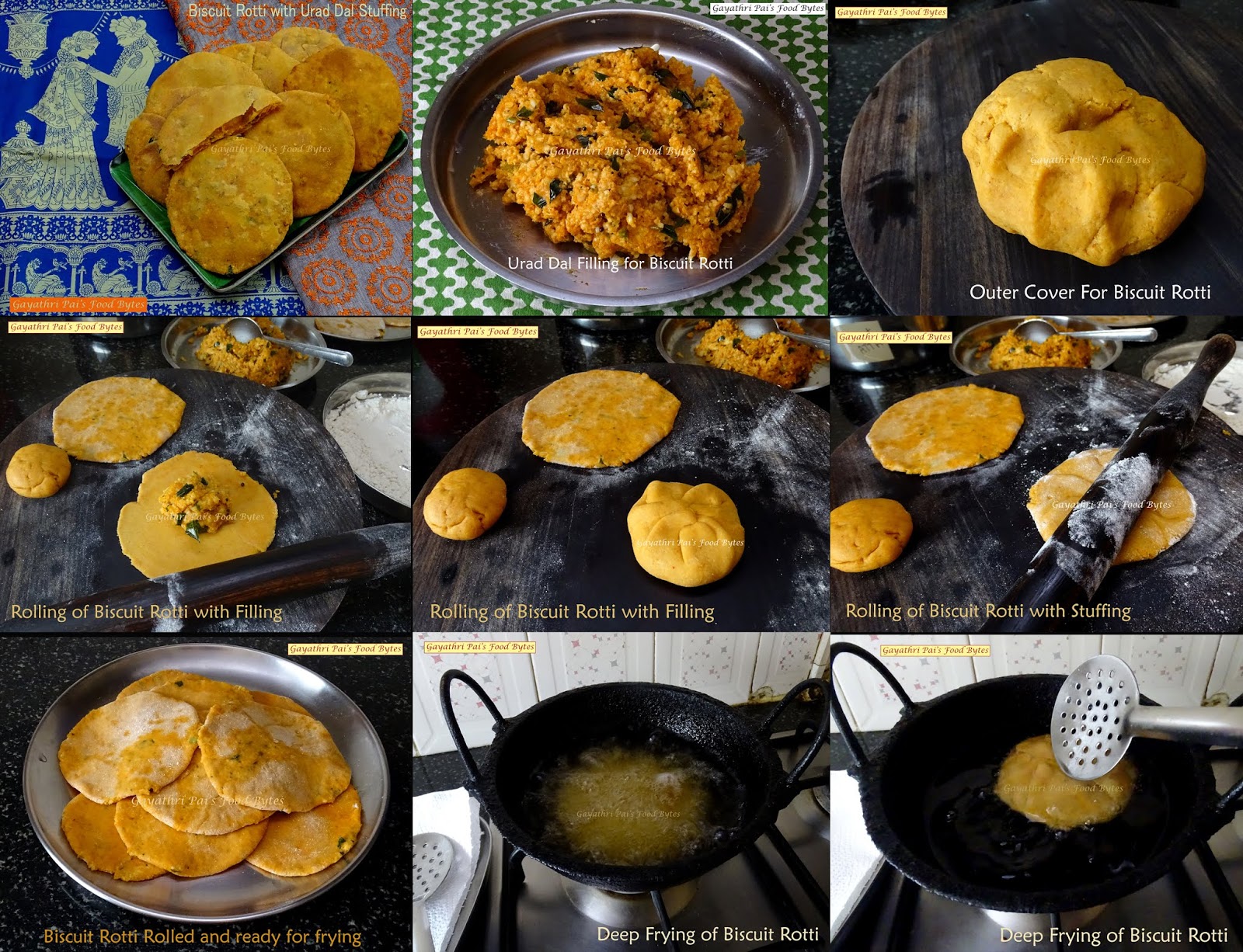 Gayathri Pai's Food Bytes: Biscuit Rotti (Crisp Poori/Puri) with Urad ...
