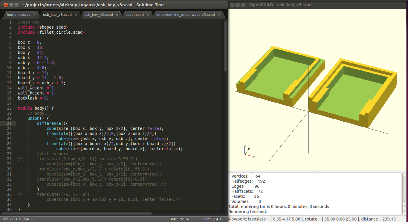 LugRap: 3D Печать, 3D Принтеры и другие приключения в стране RepRap планеты DIY: OpenSCAD ...