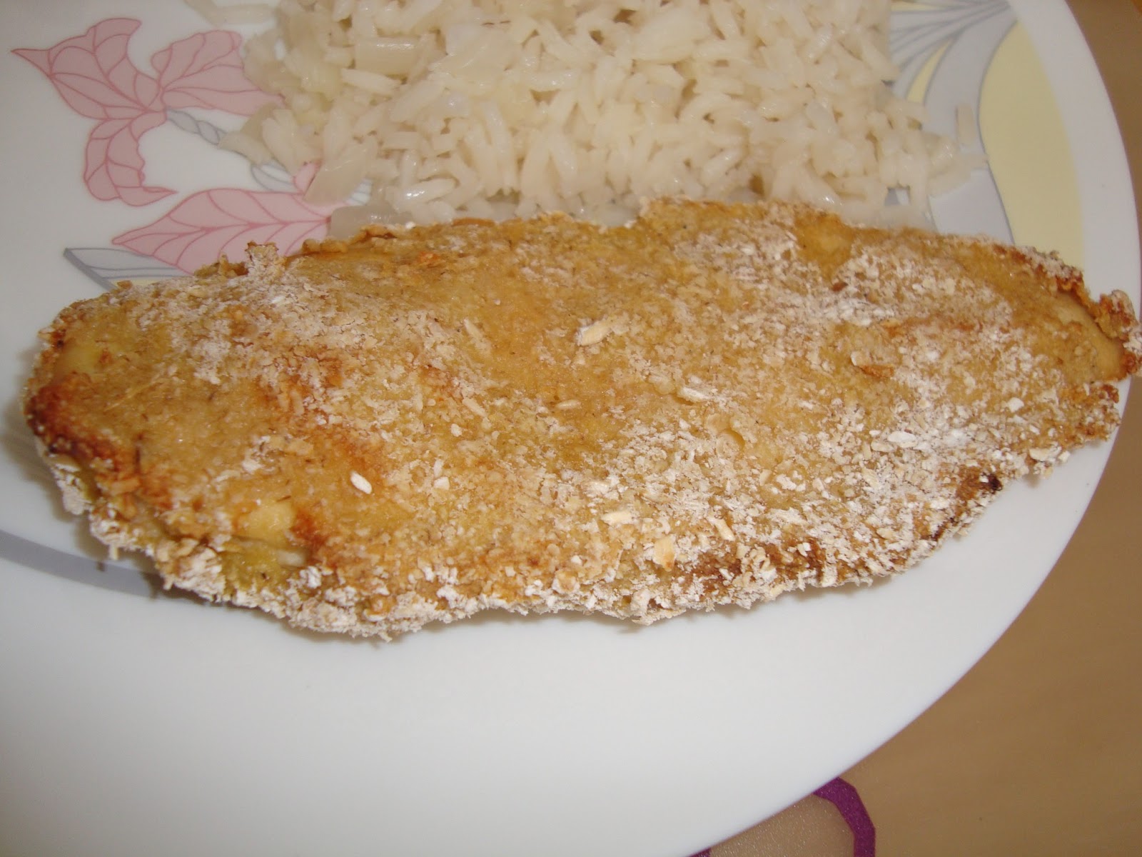 Bifes de frango panados no forno