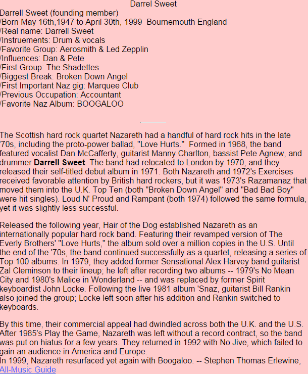 Roni & Nazareth: Darrell Sweet