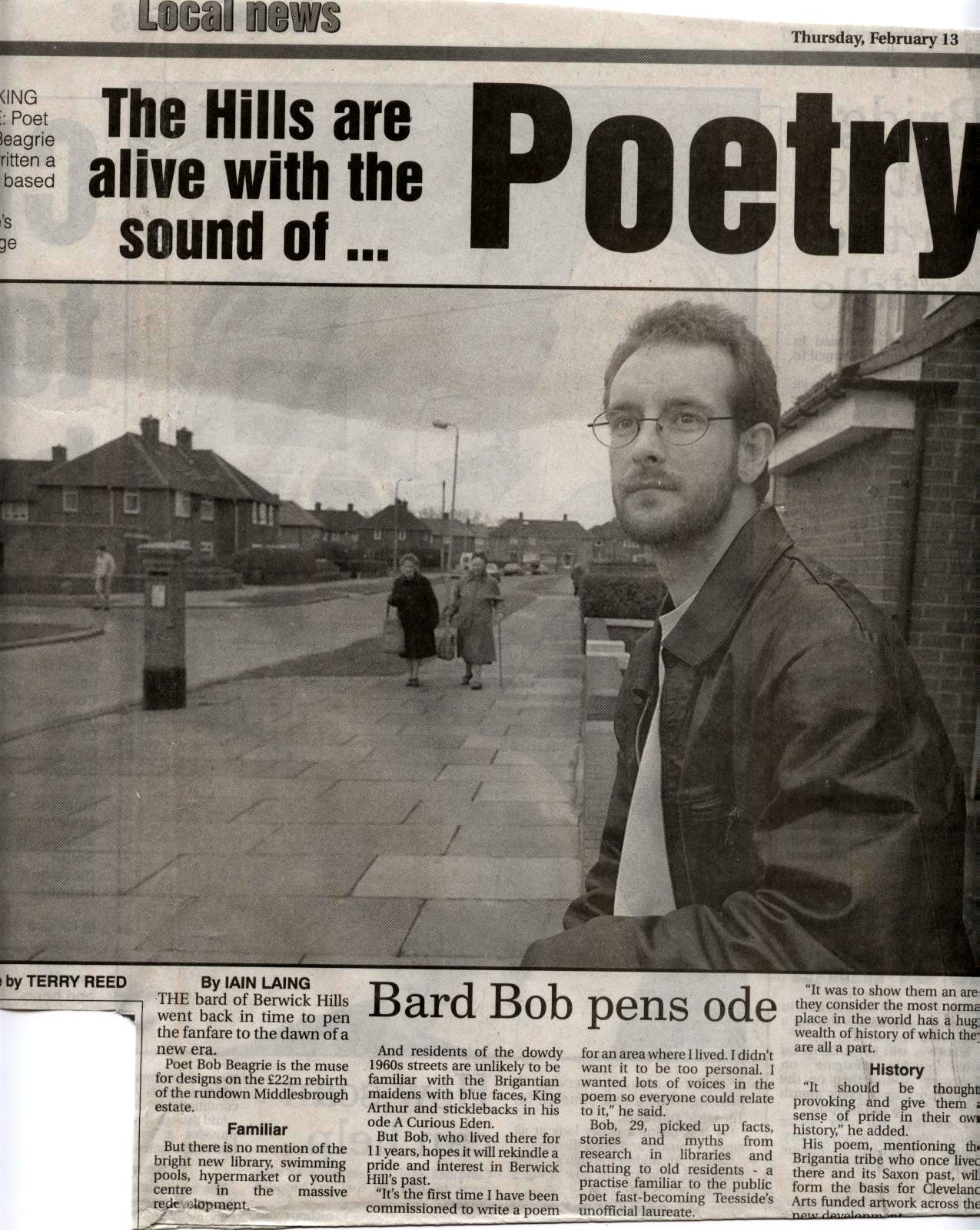 OUTLET - Tees, N.Yorkshire Literary History: Bob Beagrie - Poet, tutor ...