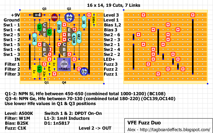 Guitar FX Layouts: VFE Pedals Fuzz Duo