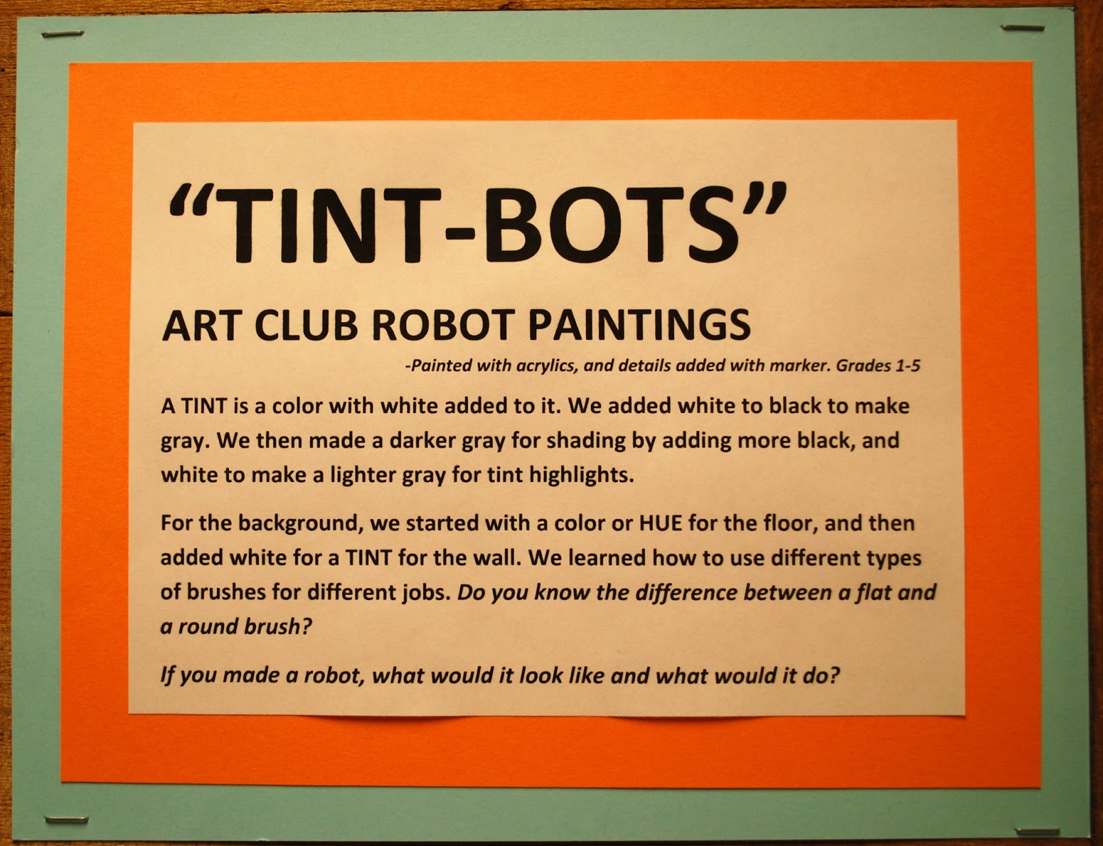 Make It... a Wonderful Life: Robot Tint Paintings