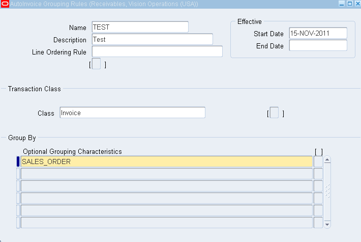 Oracle ERP World: Invoice Grouping Rules in Receivables R12