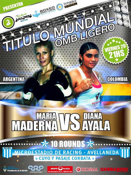 Boxeadoras Argentinas: Afiche Promocional: Presentación de María Elena ...