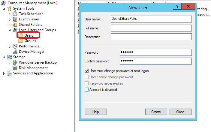 The user's password must be changed before logging on the first time ...