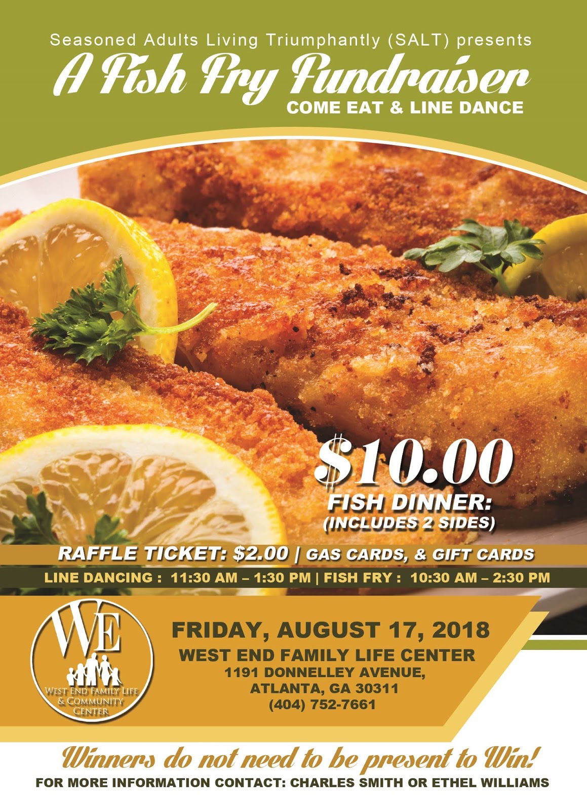 NPU-S Atlanta: Fish Fry / Line Dance Fundraiser - Seasoned Adults ...