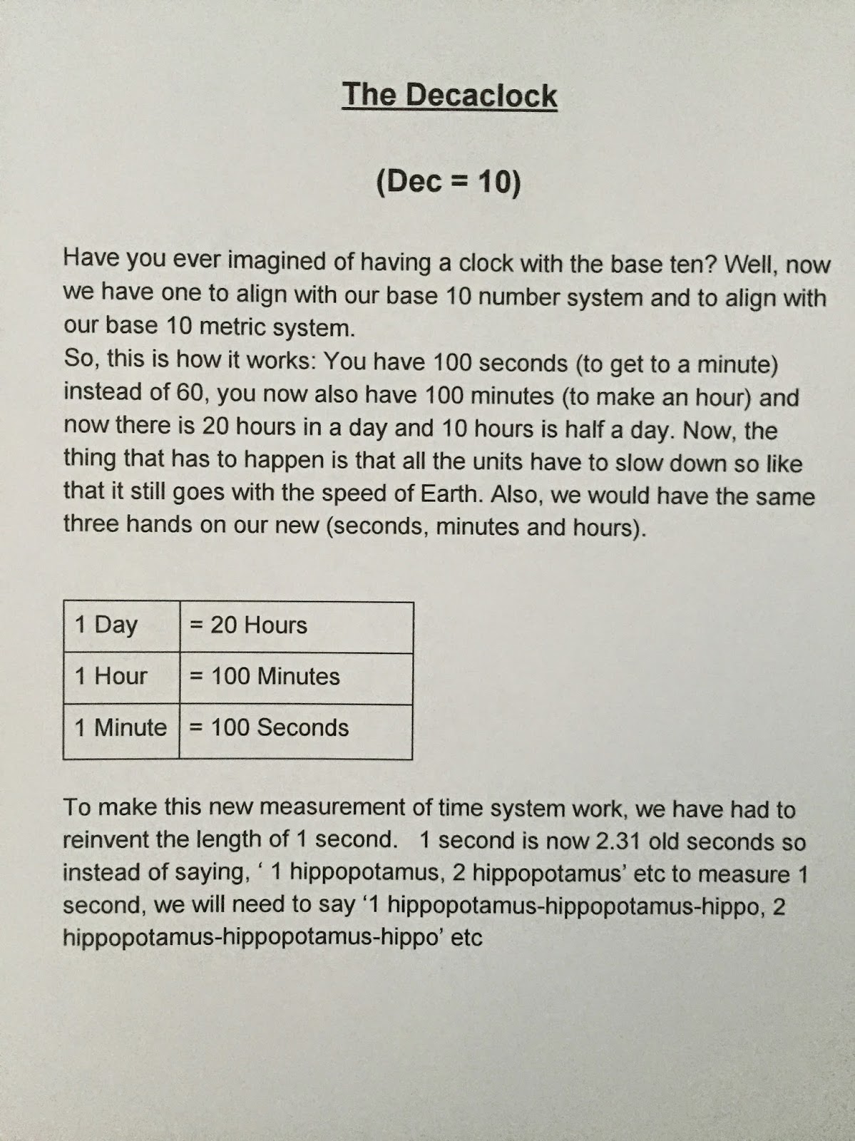 Enquiry-Based Maths: It's time to align our calendar and clock to our ...