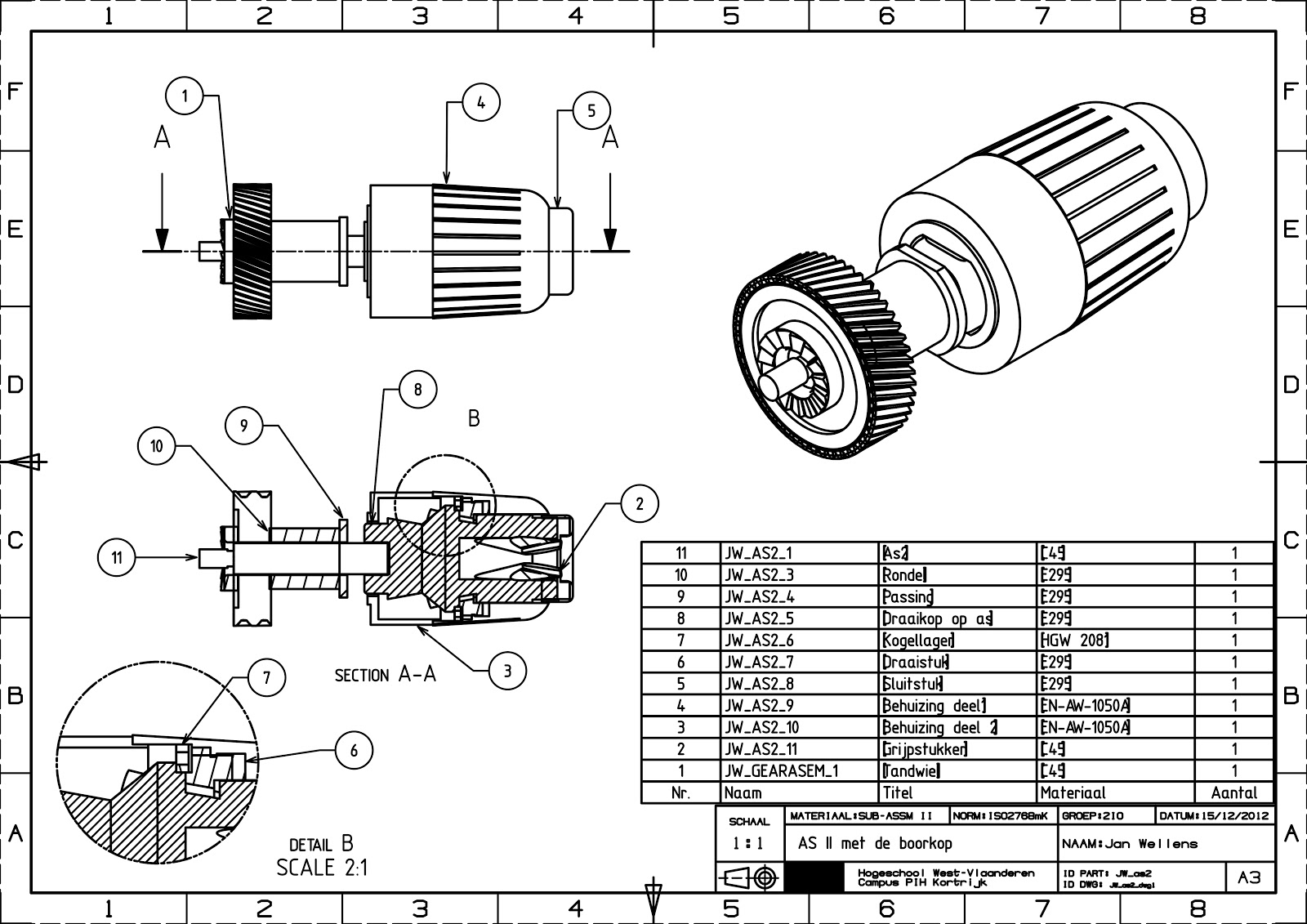 CAD III en technische tekenen van Lucien Beauduin en Jan Wellens