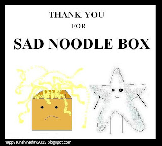 happy sunshine day: sad noodle box