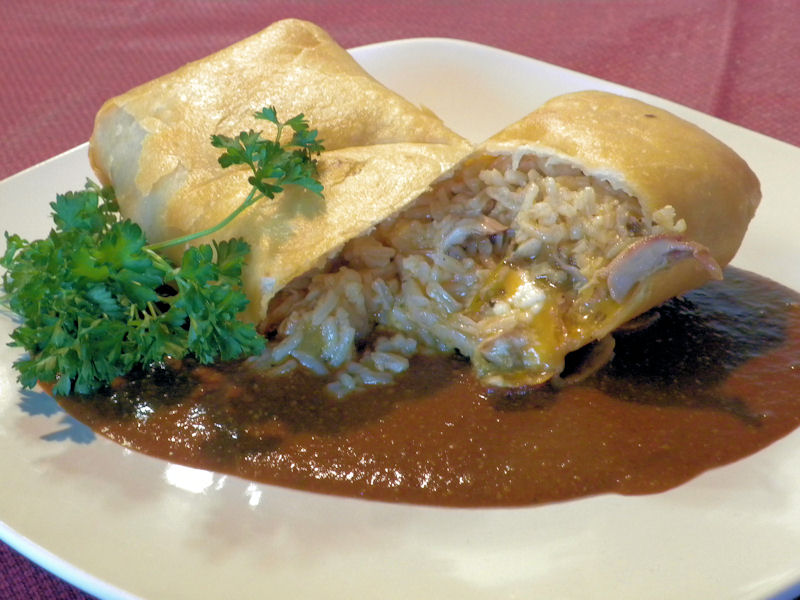Cooking To Die For: Chimichangas de Pollo en Mole, Guacamole, Mexican Rice