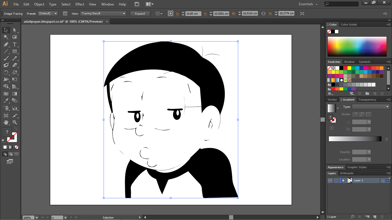 Cara Auto Trace Menggunakan Software (Adobe Illustrator CS6) - Ada Tips Gan