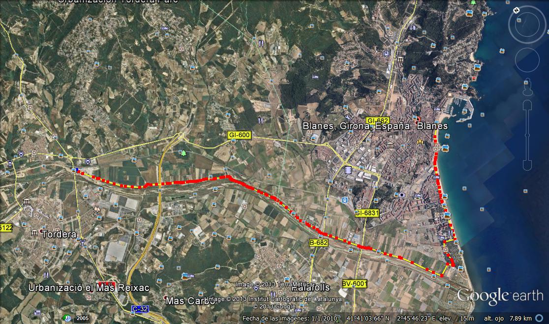 El blog de Pablo Villalobos: Corriendo por Blanes - Ruta del Tordera