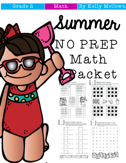Kelly McCown Summer Review NO PREP Math Packet For 2nd To 3rd Grade kelly-mccown-summer-review-no-prep-math-packet-for-2nd-to-3rd-grade