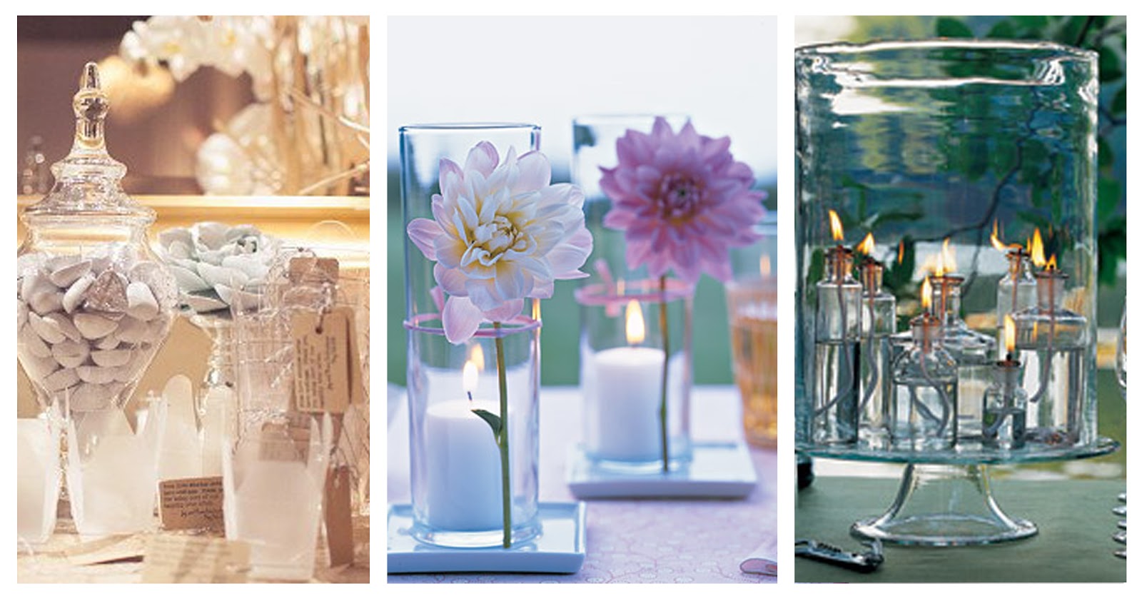 Something Borrowed: {DIY} Glass Centerpieces