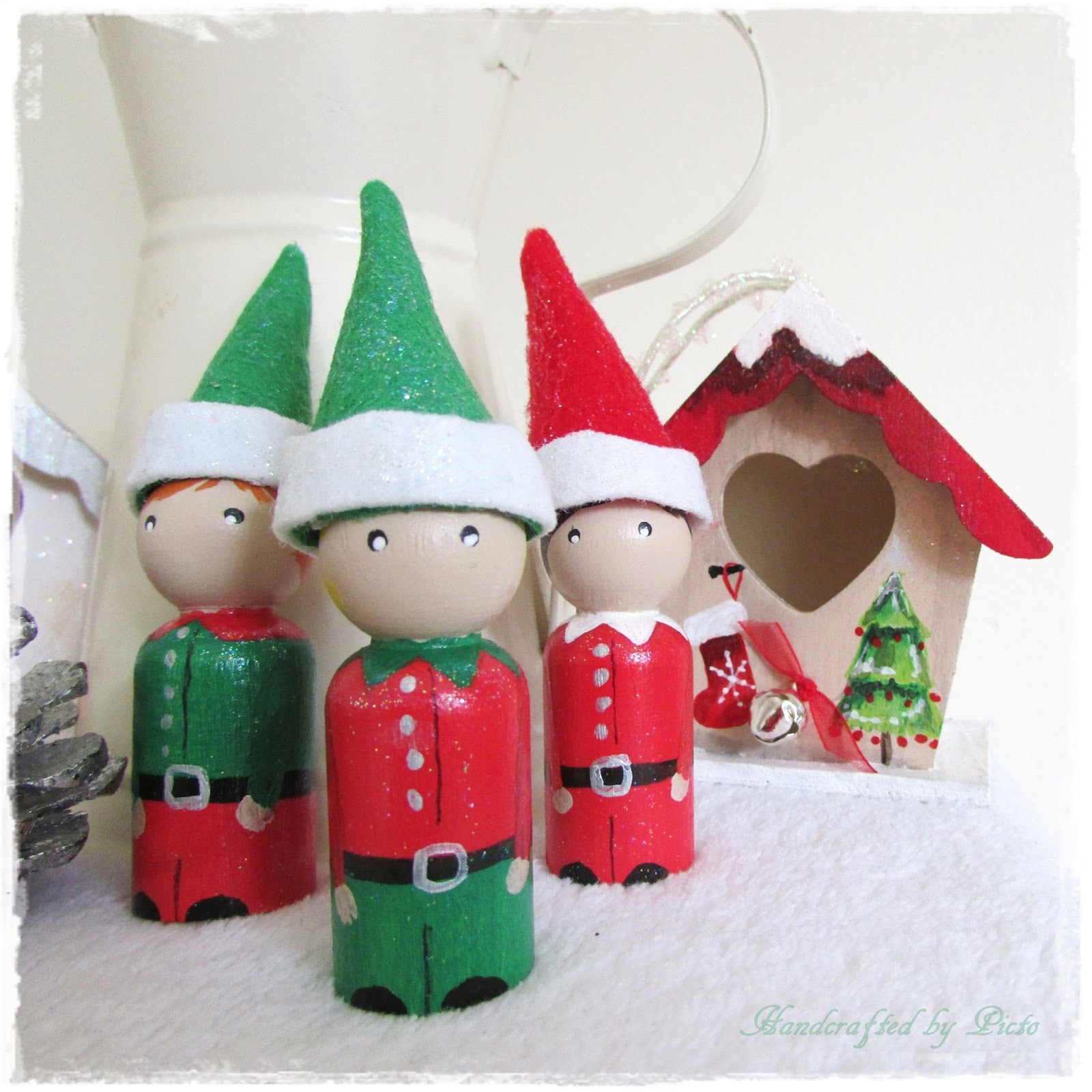 Handcrafted by Picto: Angels & Elves, Peg Dolls & Christmas