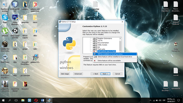 Como descargar python y ejemplos de uso (basico)