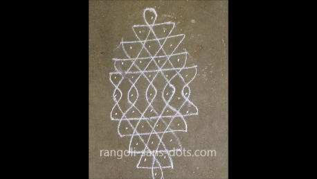 White rangoli designs Wednesday kolam