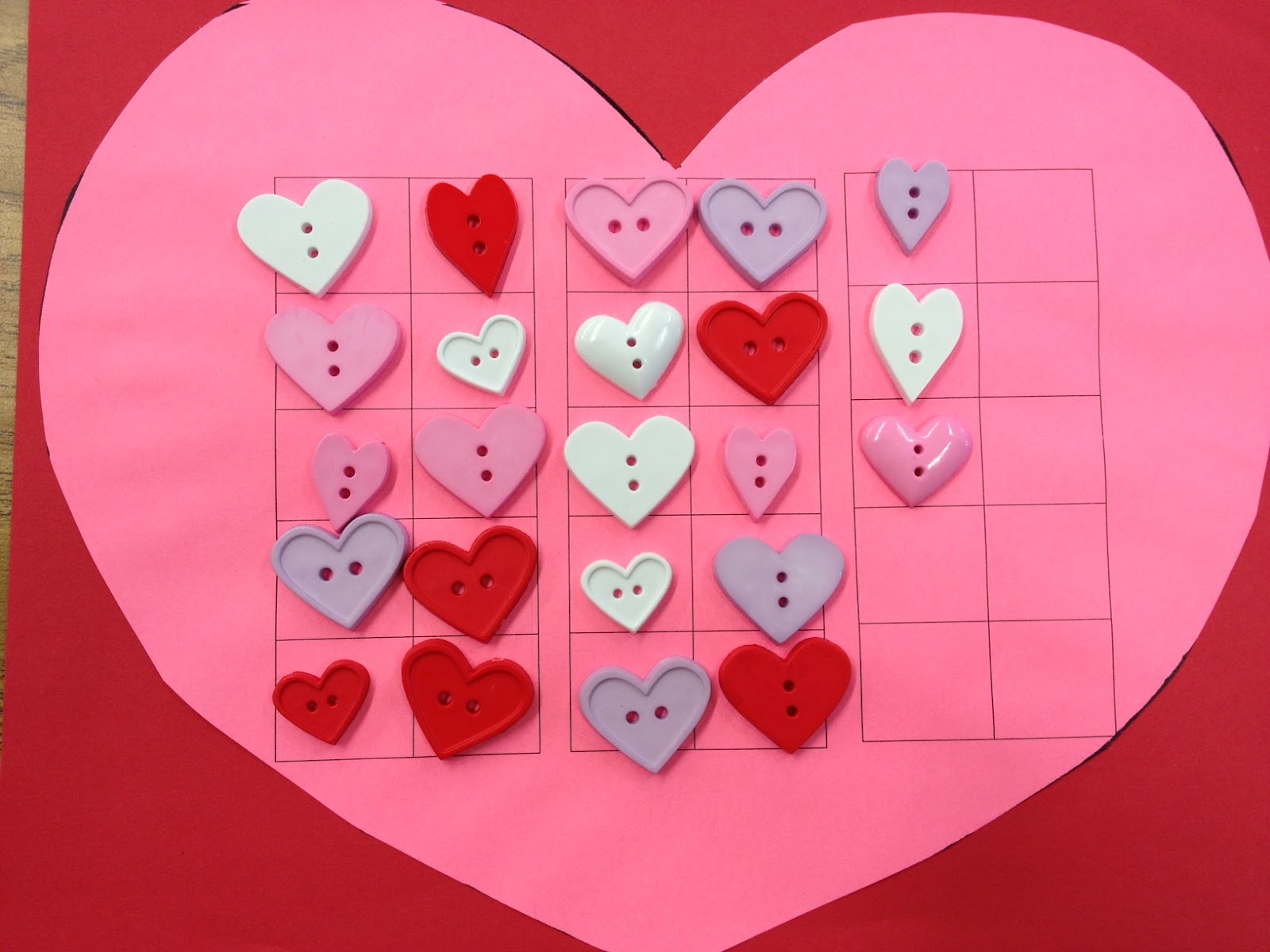 Plastic Heart Number Hunt - Apples & ABC's