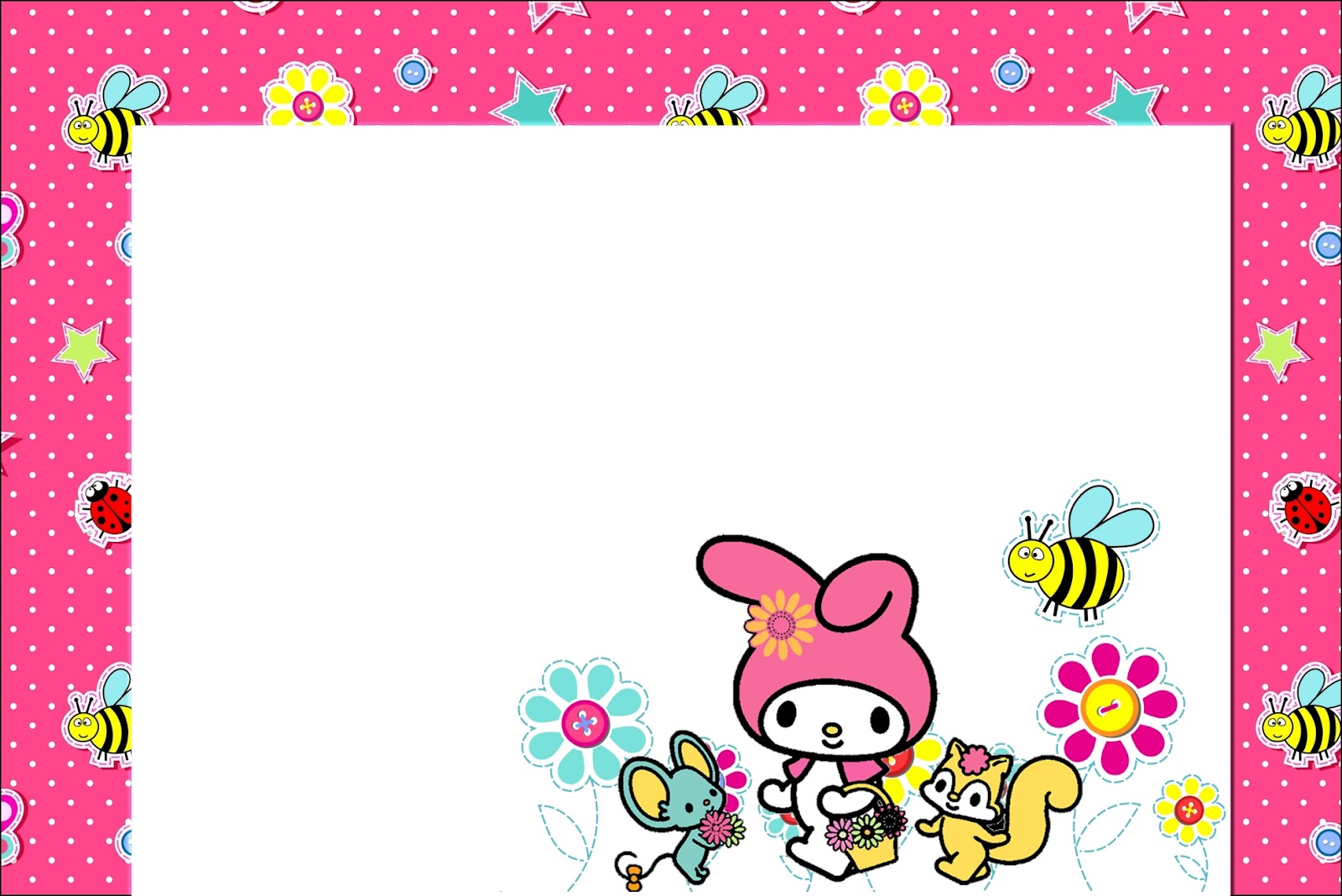 My Melody Birthday Party: Free Printable Invitations. - Oh My Fiesta ...