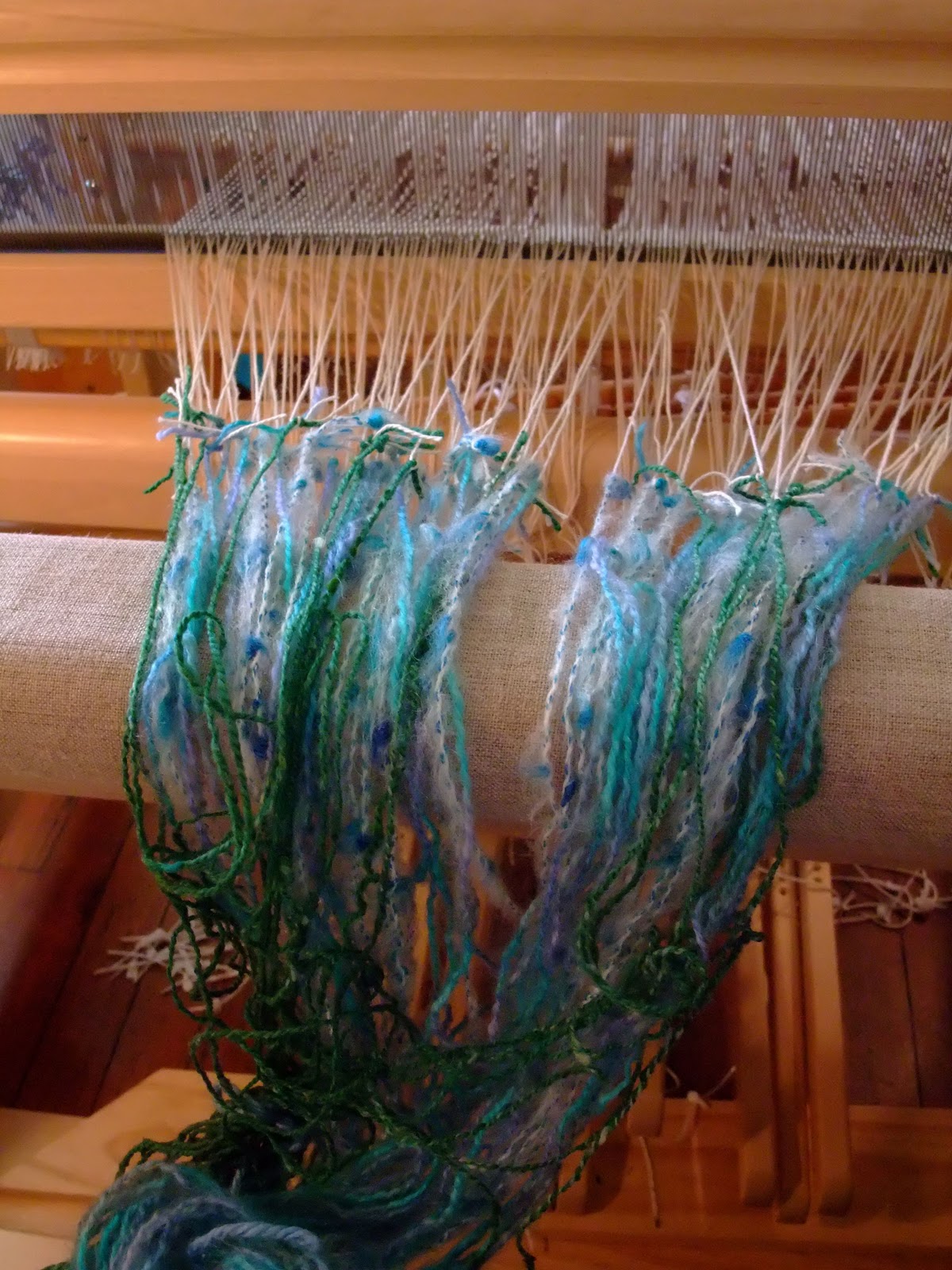 Keeping in Touch: Design process - Step 3 - threading the warp