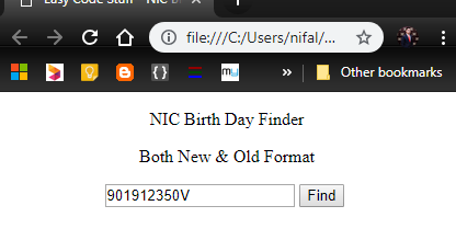 Easy Code Stuff: Finding The Date of Birth Using NIC No and The Logic ...