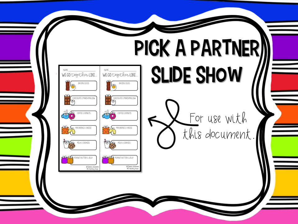 *The Teaching Oasis*: Pick a Partner Resource