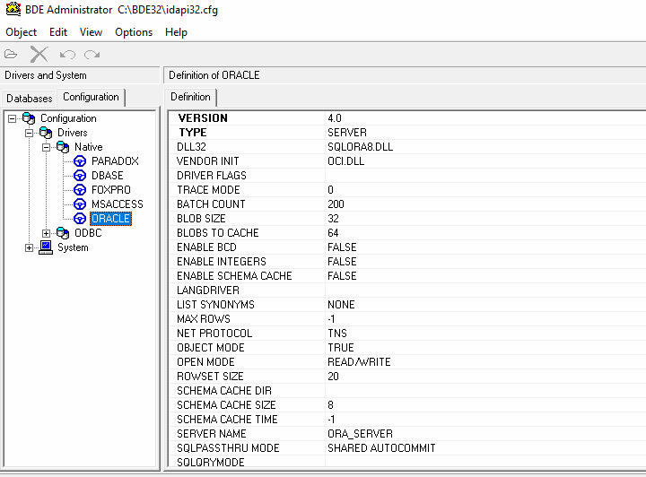 BDE ORA-03114: not connected to ORACLE