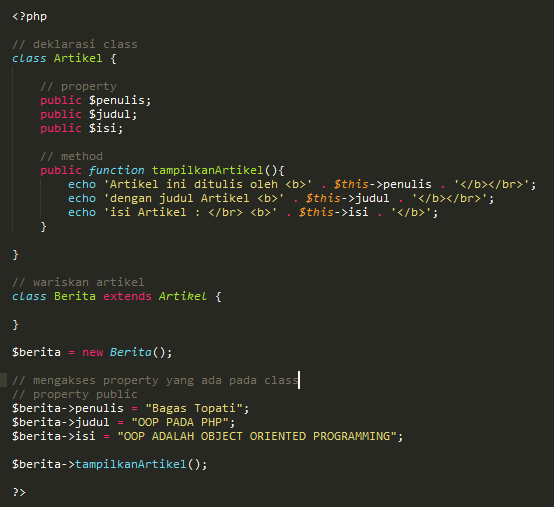 OOP (Object Oriented Programming) pada PHP - Sekolah Kode