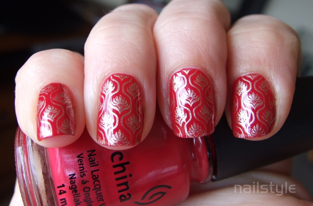 Nailstyle: Bing Cherry Bling!