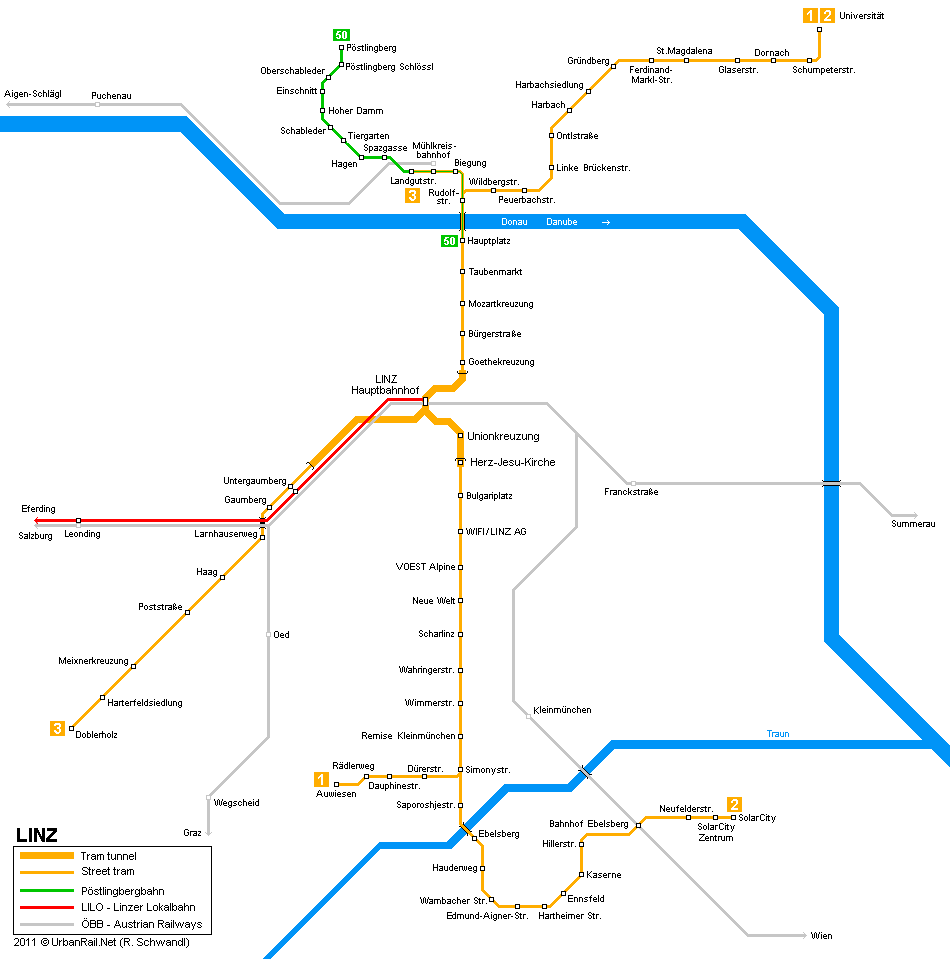 transpress nz: trams in Linz, Austria