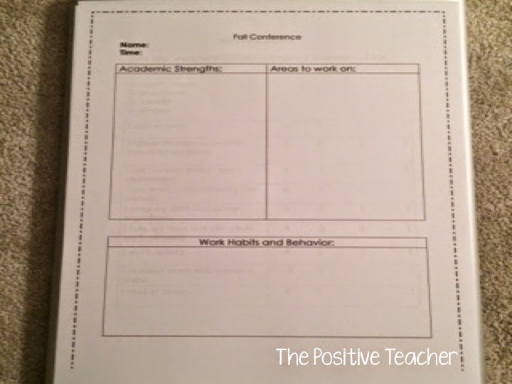 Parent Teacher Conferences | The Positive Teacher