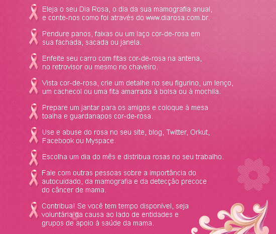 Eu sei vou contar: Outubro Rosa