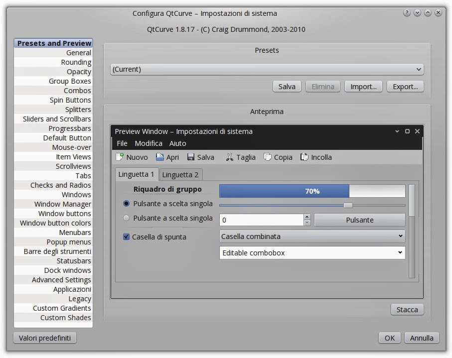 Chakra Galaxy: QtCurve: Guida completa