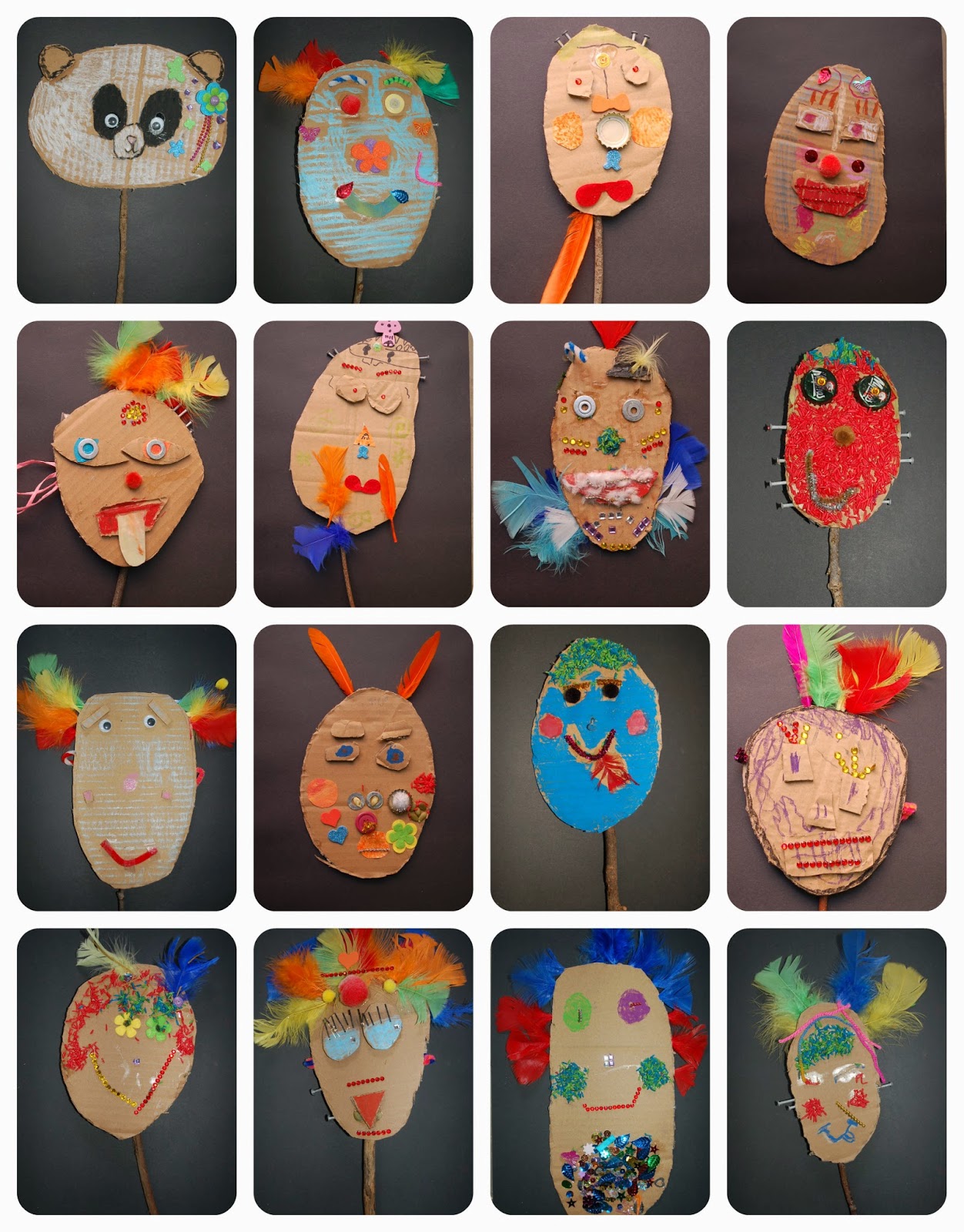Sunnyside Art House: Cardboard and Paper Masks (inspired by Kimmy ...